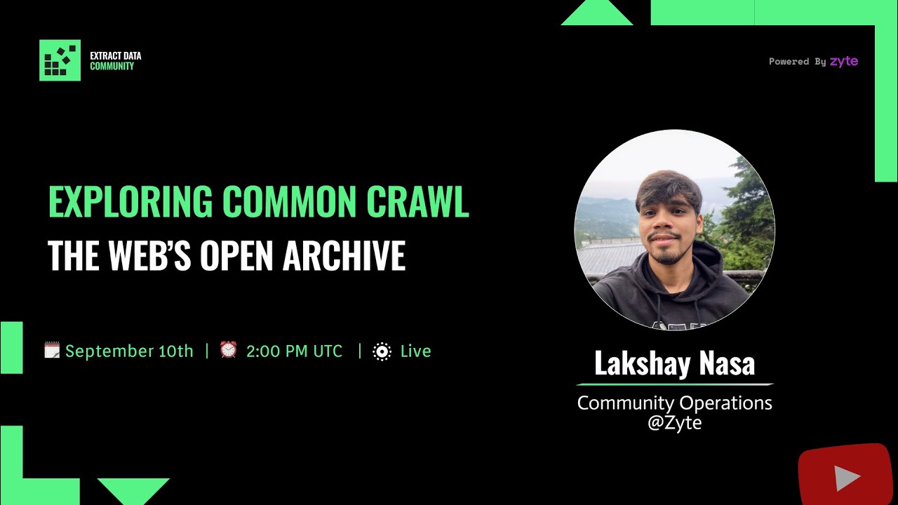 Exploring Common Crawl: The Web’s Open Archive | Extract Data Live