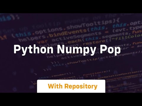 python numpy pop