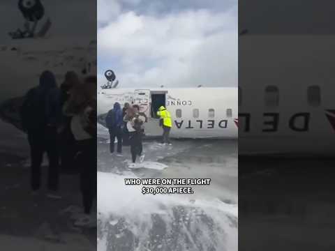 Delta passengers offered $30k after plane flips