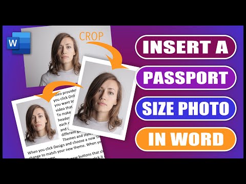 How to insert a PASSPORT SIZE photo into word | CROP AND RESIZE an image in word