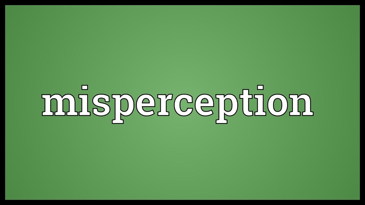 Misperception Meaning