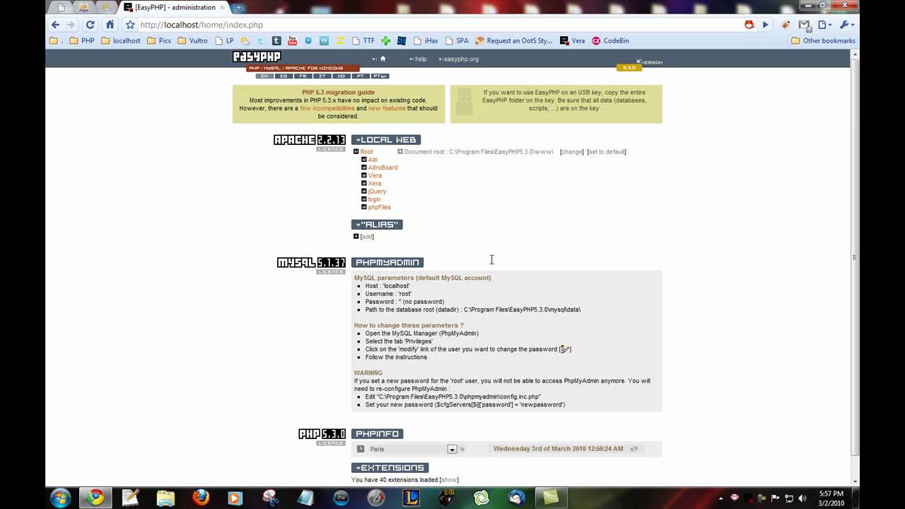Guide to PHP - Part 1 - EasyPHP