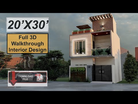 20X30 Feet Duplex House Design | 600 Sqft House Plan | 3 Bedroom House Design