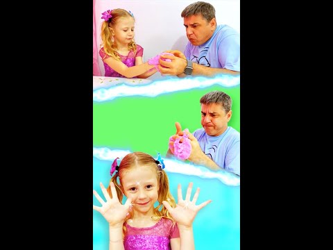 Nastya learn how to interact with slime.#shorts