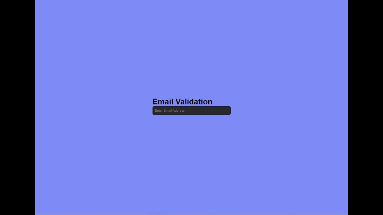 Email validation by using html css and java script
