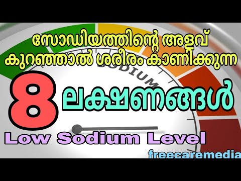 Symptoms of low sodium level malayalam | Sodium blood test