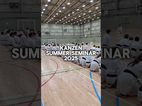 Fantastic Kanzen Karate Summer Seminar with children, adults and families training together.