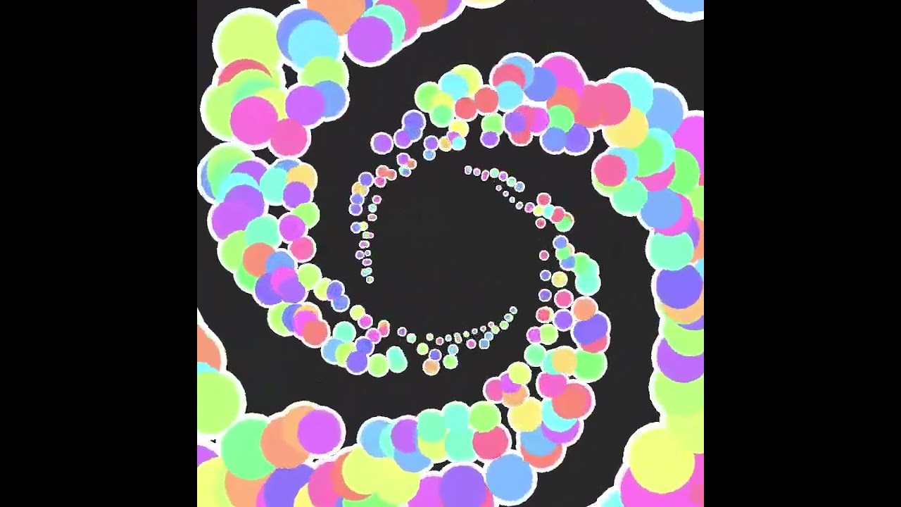 Color circle tornado. Draw by openFrameworks