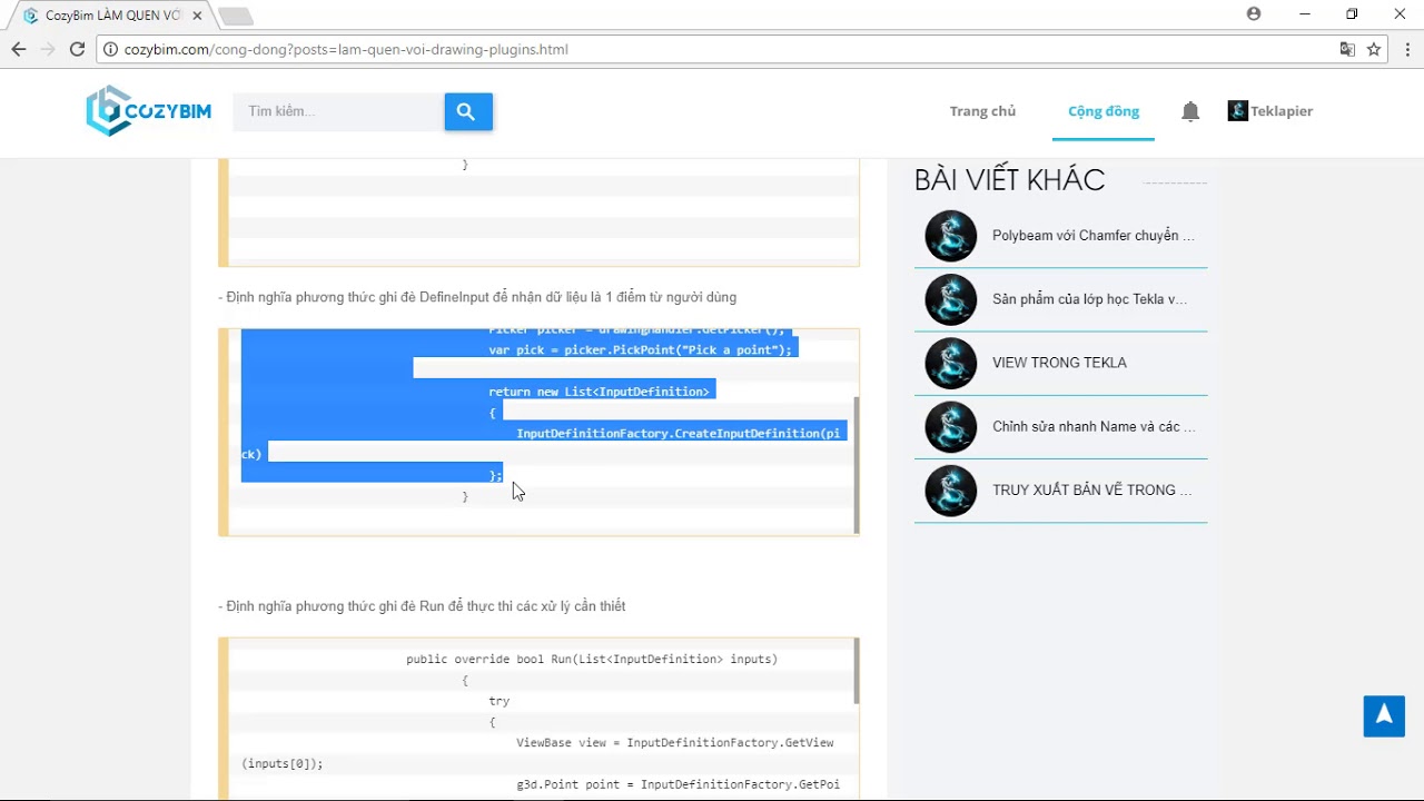 Tekla API - Drawing Plugins