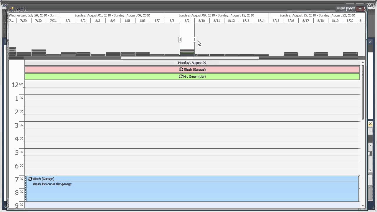 WinForms Scheduler: Integration with a Range Control