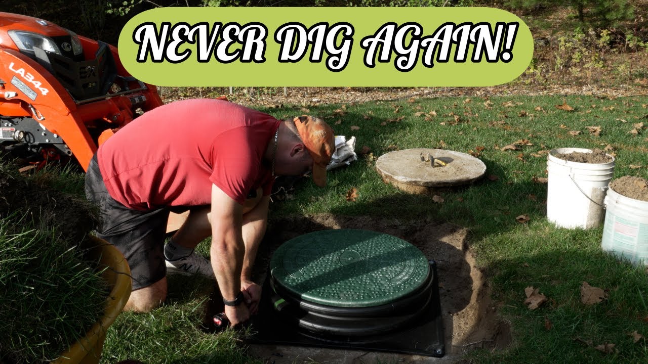 Save Time! Installing a Septic Tank Riser & Lid (Never Dig Again)