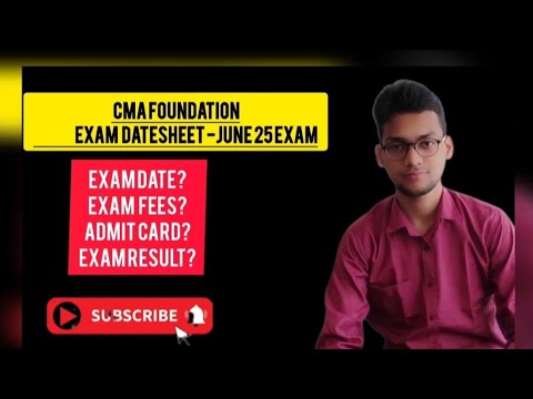 CMA FOUNDATION Exam Datesheet Released 😲| JUNE 25 , Exam date,form fees ,admit card , result date |