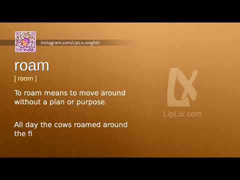 Roam : C1 level english vocabulary lesson, www.LipLix.com