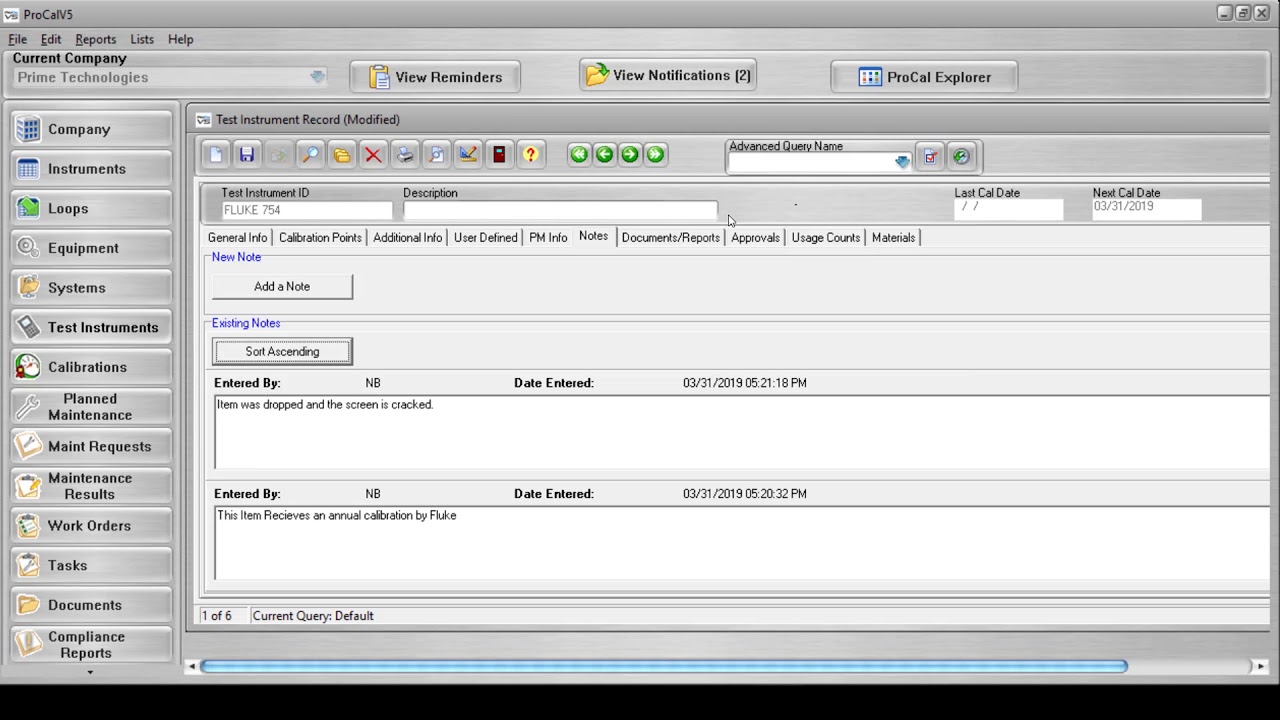 Calibration Management Software I ProCal Features & Videos