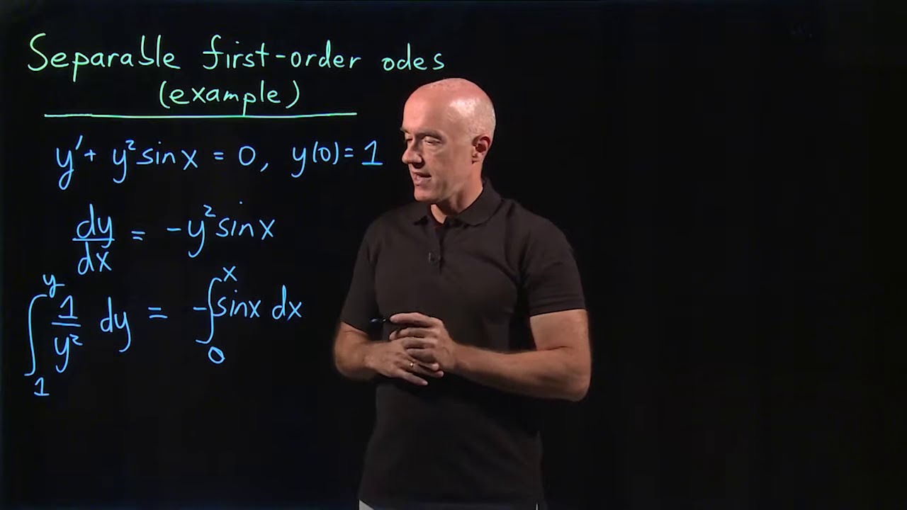 Separable differential equation: example | Lecture 4 | Differential Equations for Engineers
