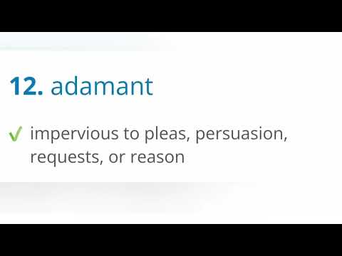 Adamant meaning, sentence and pronunciation