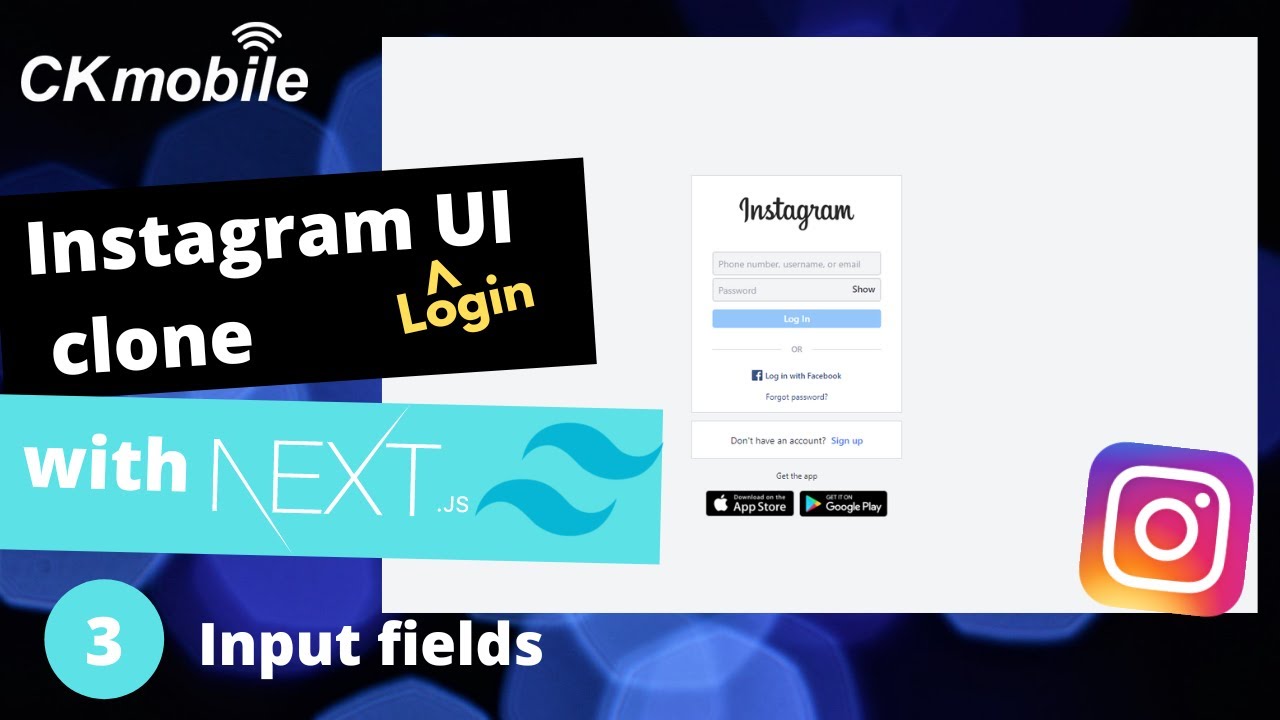 Instagram UI Clone (Login) with NextJS and TailWindCSS #3  login input fields