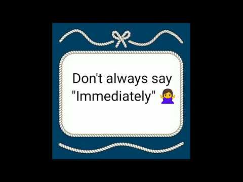 synonyms of immediately||advancedEnglish Vocabulary||daily used English words ||@englishtutorial9237