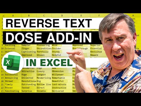 Excel How to Easily & Quickly Reverse Text in Excel - Episode 2508E