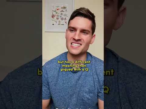 is it spelled piqued or peaked my interest? Confusing English phrases explained! #confusingwords #e