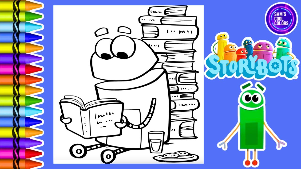 Coloring StoryBots Beep Coloring Book Page | Crayola Crayons