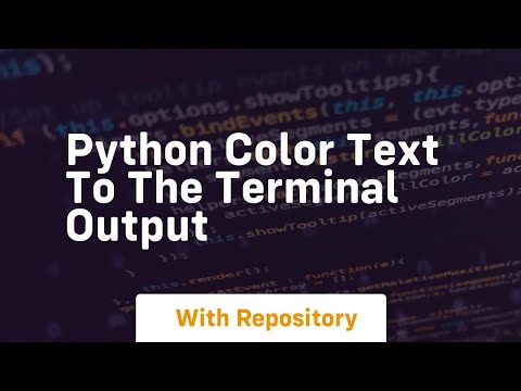Python color text to the terminal output