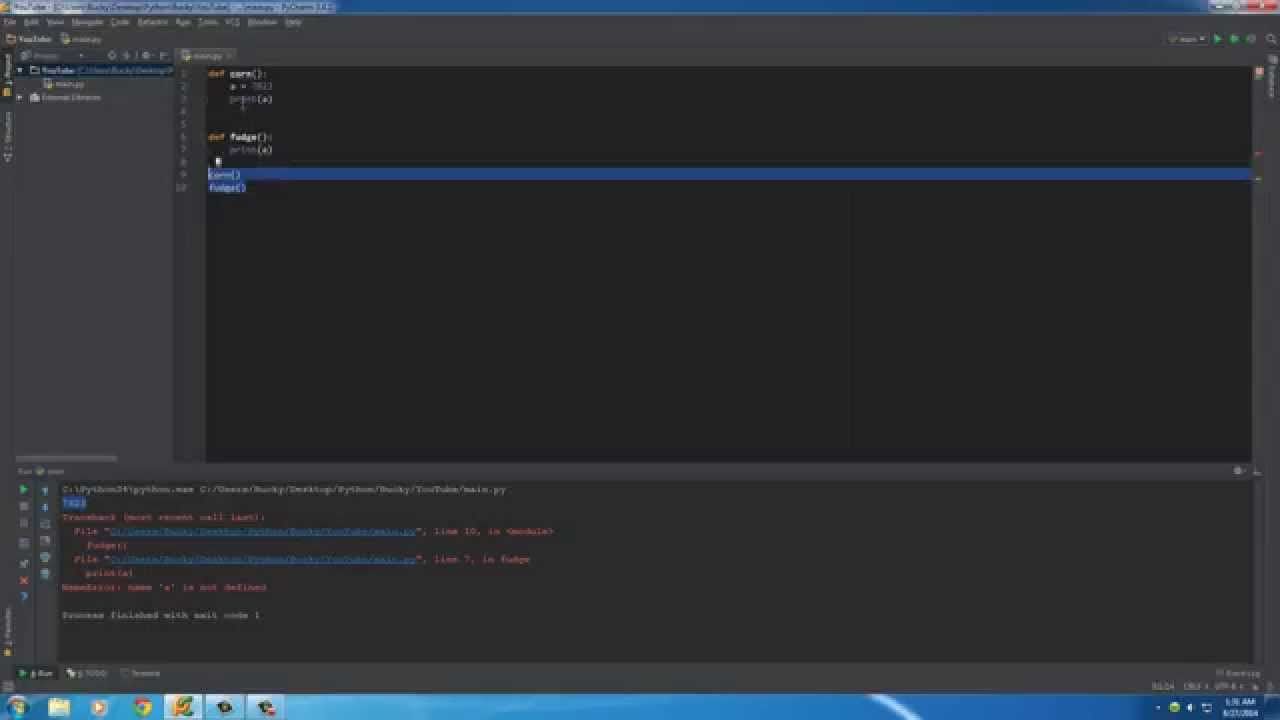 Python Programming Tutorial - 15 - Variable Scope