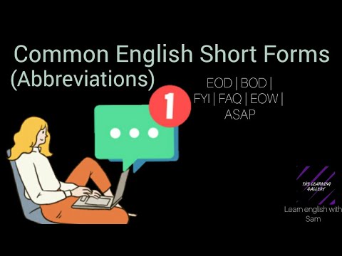 Common English Abbreviations( Short forms )| Acronyms in english #Thelearninggallery #Abbreviation