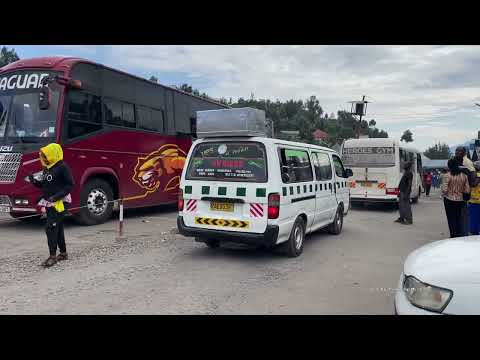 Buses and Food Market in Ruhengeri, Rwanda 2024 (Rwanda's 3rd largest city)
