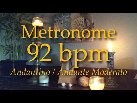 92bpm - Metronome - Tempo - Andantino - Andante - Click Track