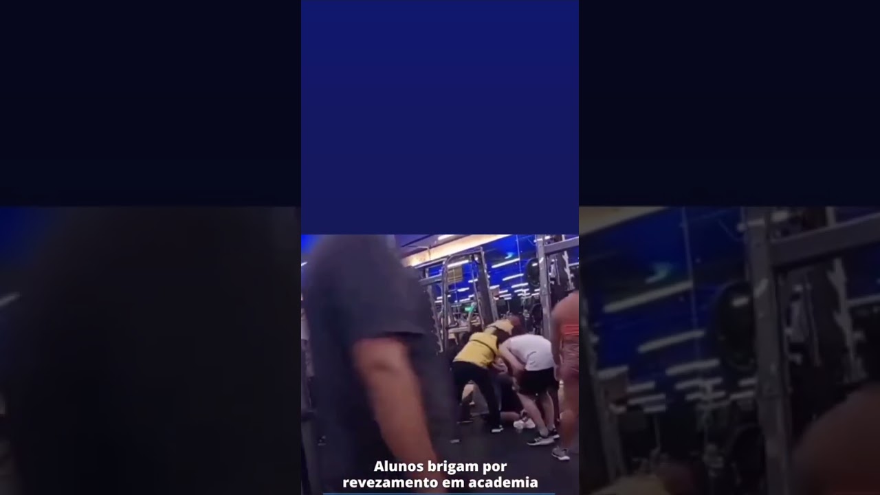Alunos de uma academia, em Belém, se envolveram em uma confusão pela disputa por aparelhos.