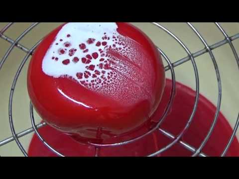 Red Spider web Mirror Glaze recipe