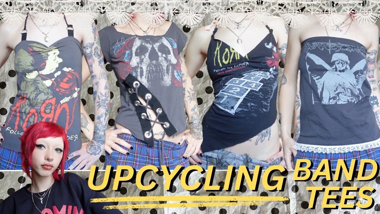5 WAYS TO UPCYCLE/DIY YOUR BAND TEES!!| alternative diy & upcycling