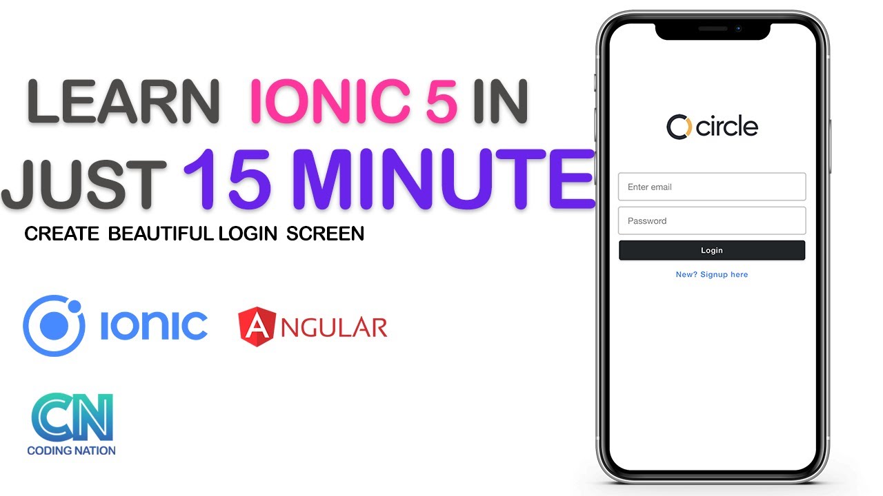 Install ionic 5 and create beautiful login screen | beginners ionic 5 tutorial