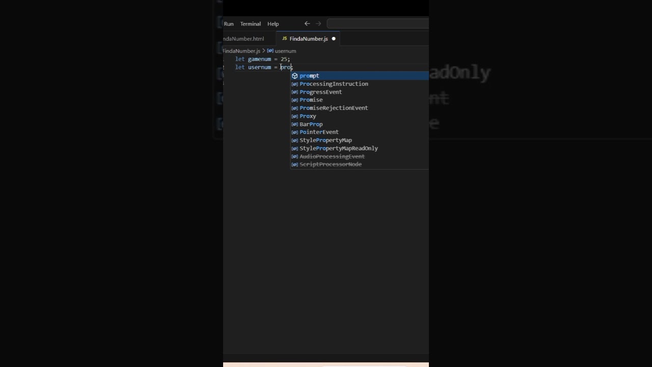 Create Game in JavaScript  #shorts  #javascript #75harddays #shortsfeed