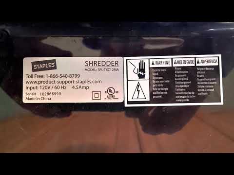 Staples Shredder Jam - No Power