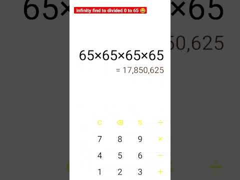 OMG 😱😱😱I find infinity to divide 0 to 65