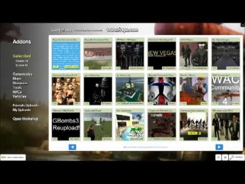 How to get mods using Gmod Steam workshop.