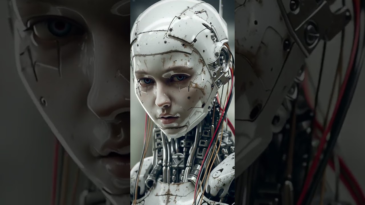 The Humanoid's Gaze: A Haunting Glimpse into the Soul of a Machine! 🤖💔