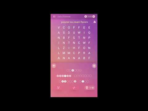 Word Search Pro Daily September 24 2019 | Word Search popular ice cream flavours