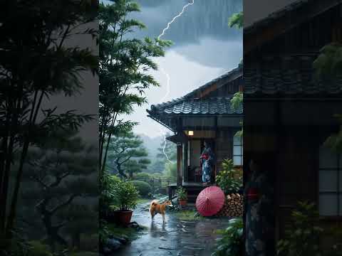 A Rainy Day Adventure with Shiba Inu in a Japanese Village #rain #rural