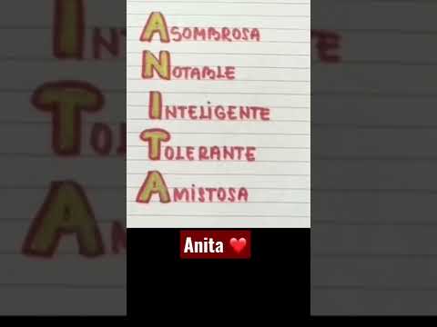 Significado del nombre ANITA #significado #nombre #anita