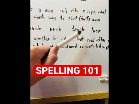 SPELLING 101:WORDS. ENDING IN -CK #fluentenglish #spelling #spellingrules #shortsfeed #learnenglish