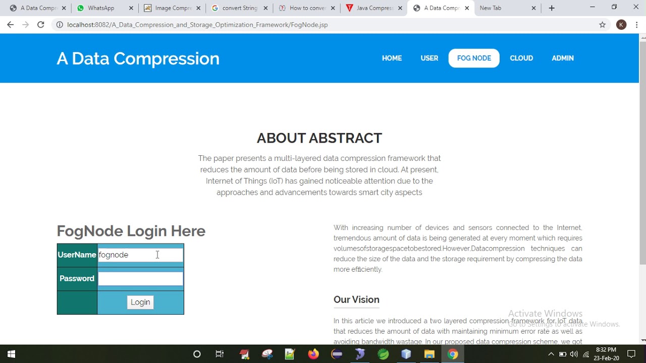 A Data Compression and Storage Optimization Framework for IoT Sensor Data in Cloud Storage 2019 JAVA