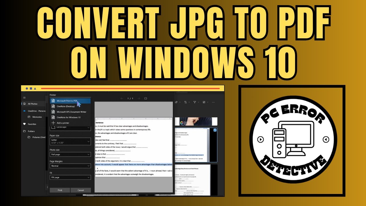 How To Convert JPG To PDF On Windows 10