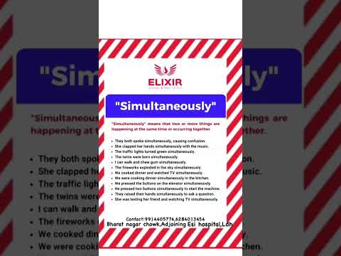 Simultaneous meaning with simultaneous sentences#connectors#spokenenglish#learnenglish#english
