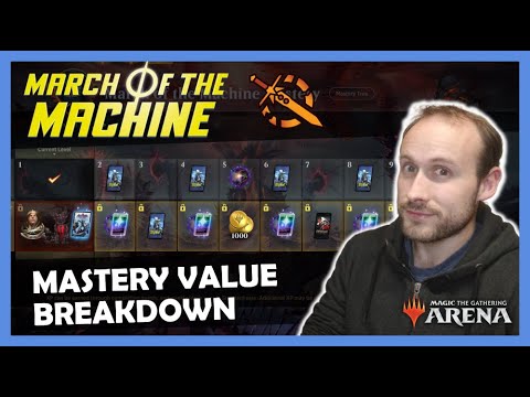 Full BREAKDOWN of the March of the Machine Mastery Pass! | MTG Arena Value Economy Guide