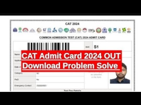 CAT Admit Card 2024 Download Problem Solve ? CAT Admit Card 2024 Kaise Download Kare ?CAT Admit Card