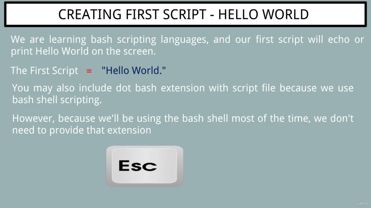 101   Creating first script Hello World