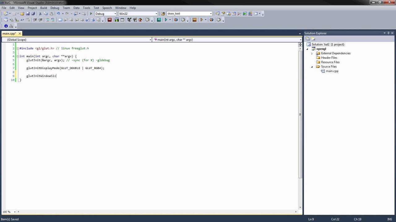 OpenGL Tutorial 1 - Opening a window / context